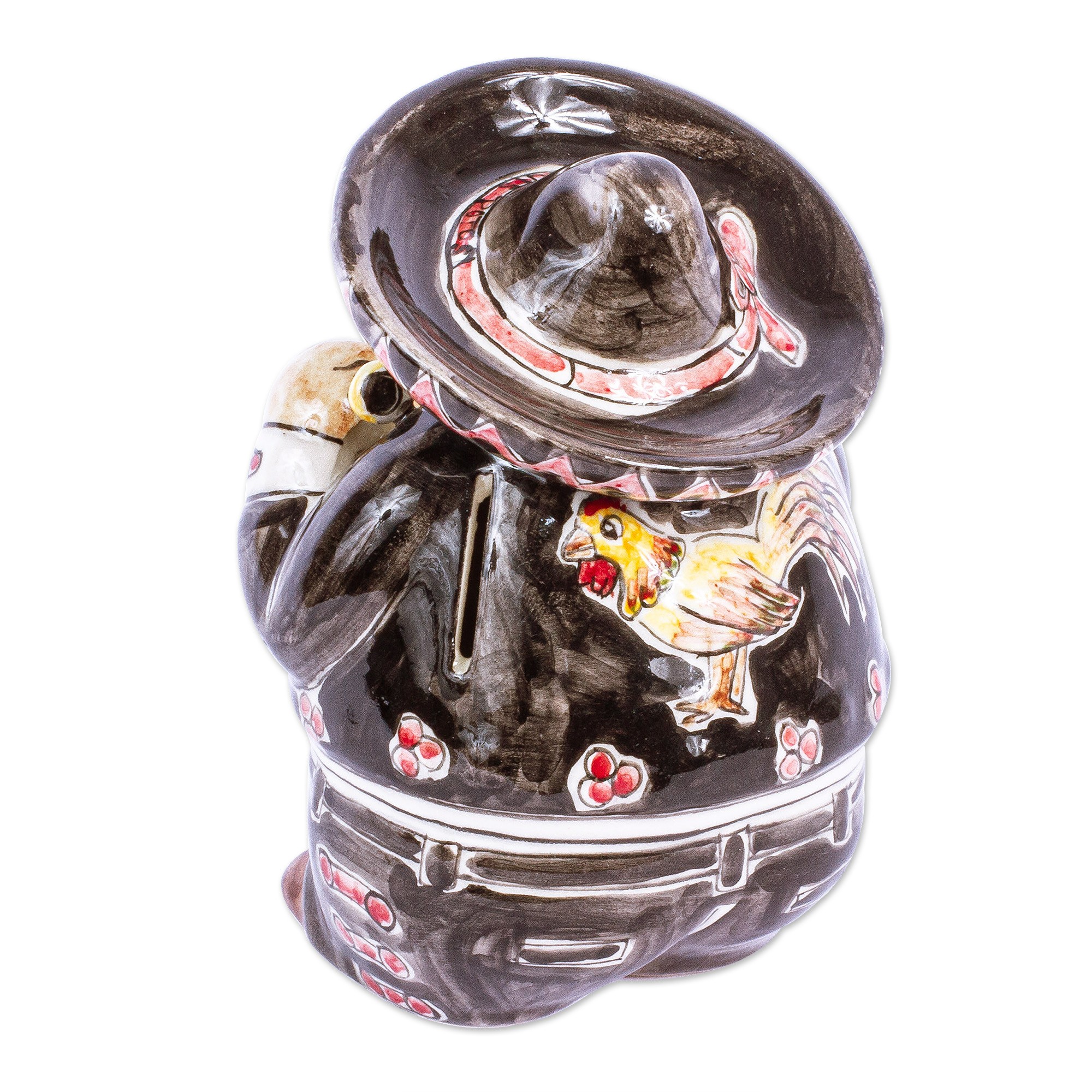 Mexican Handcrafted Ceramic Mariachi Trumpet Bank - Mariachi Trumpet ...