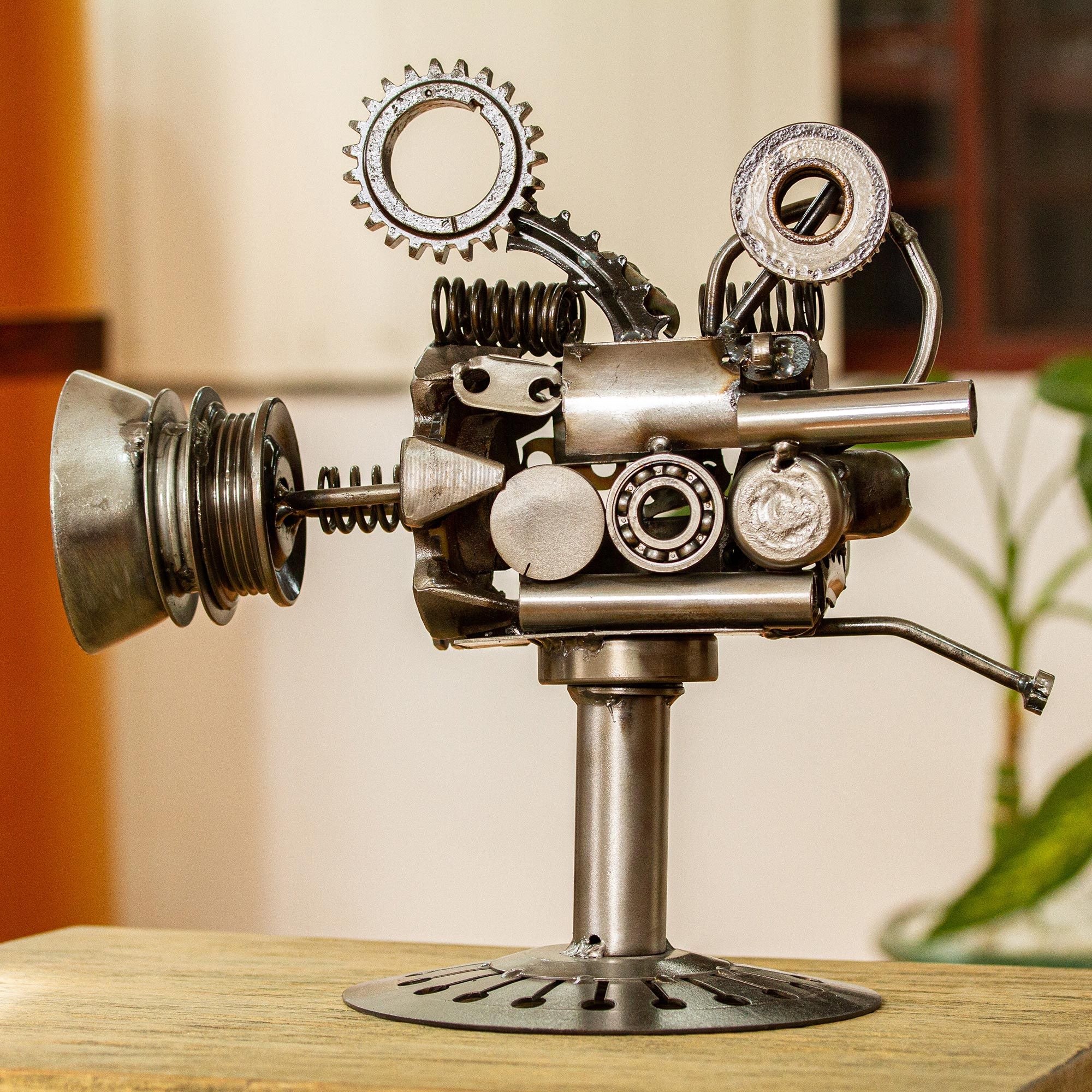 Handmade Rustic Movie Projector Sculpture - Rustic Movie Projector | NOVICA