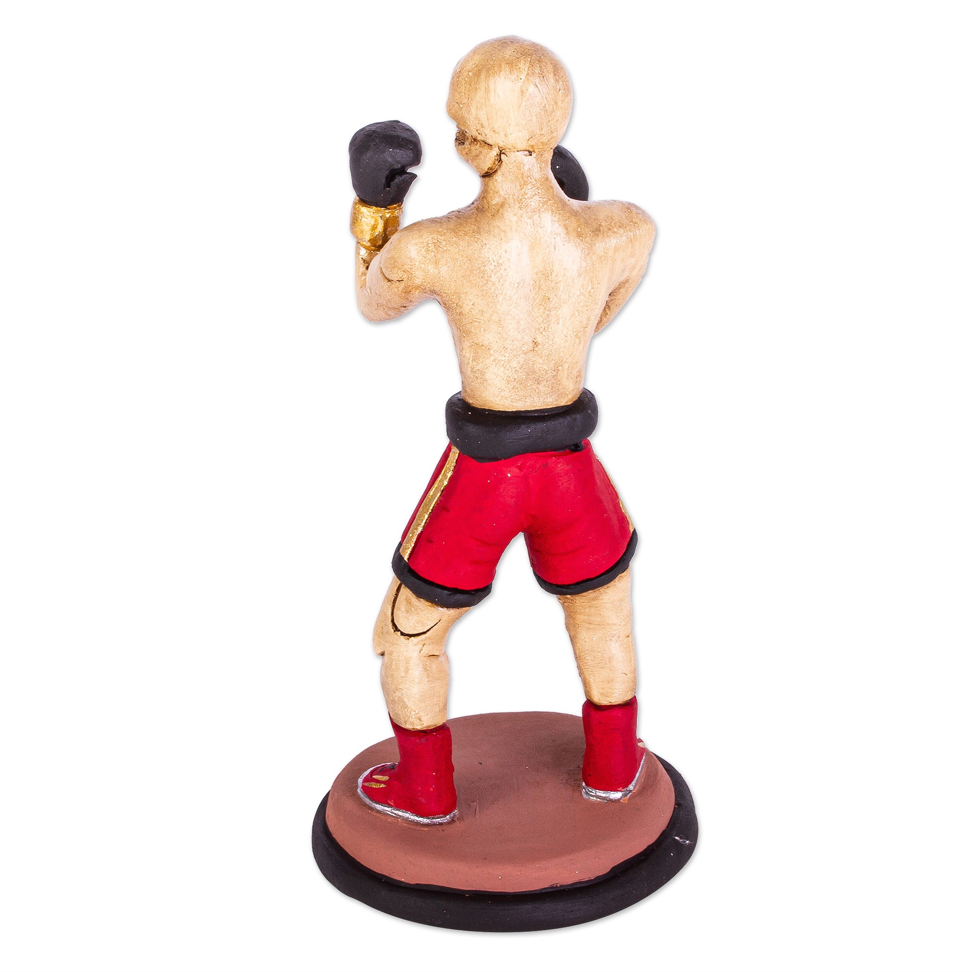 Hand Crafted Ceramic Figurine from Mexico - Boxing Champion | NOVICA