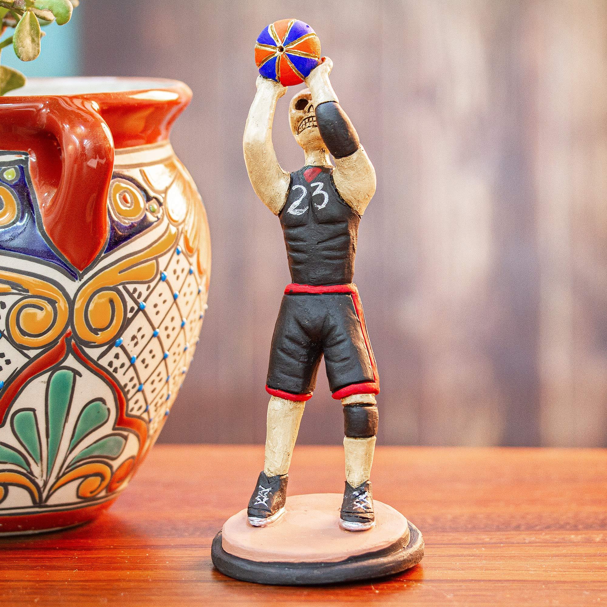 UNICEF Market | Ceramic Skeleton Basketball Player Sculpture from ...