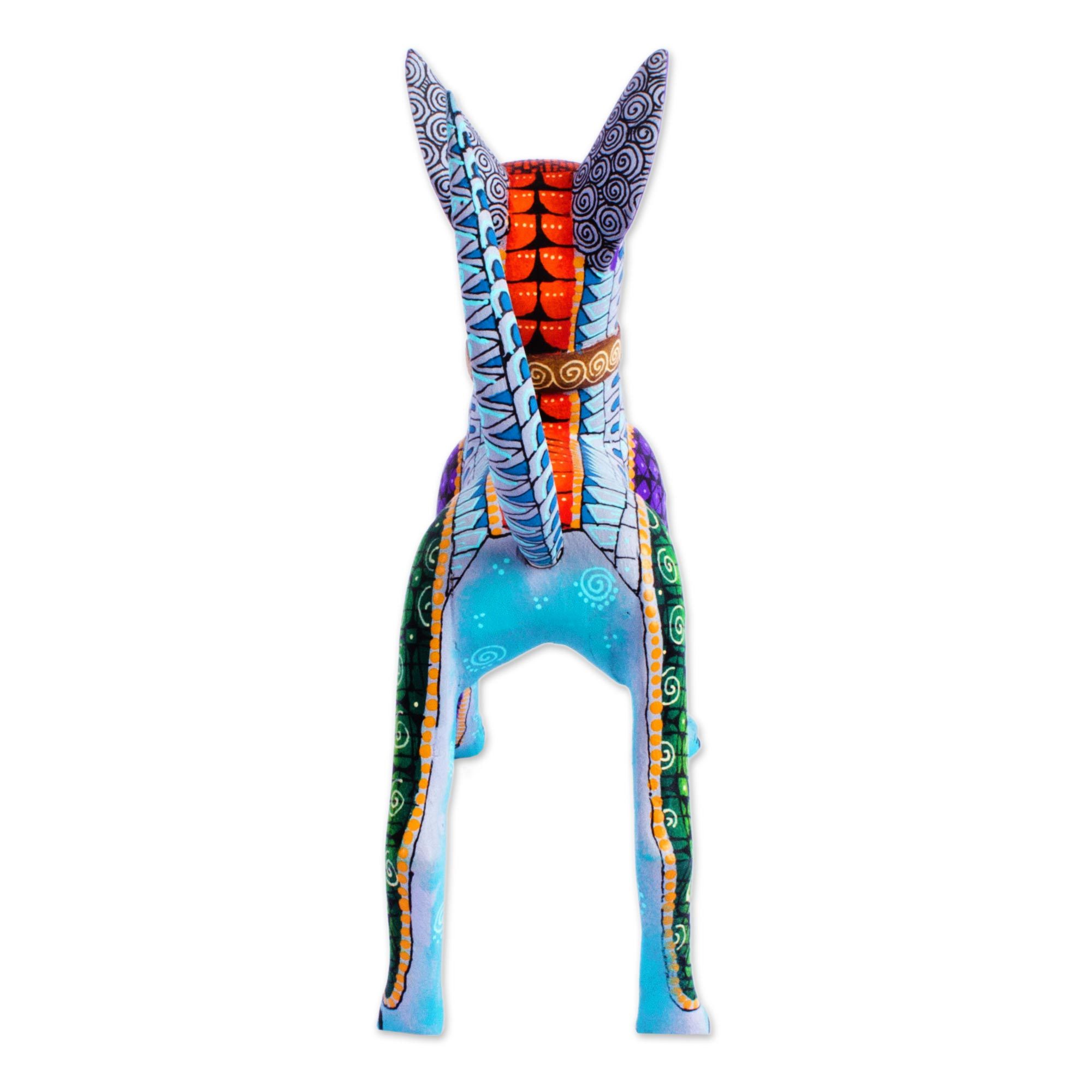 UNICEF Market | Blue Copal Wood Mexican Hairless Dog Alebrije from ...