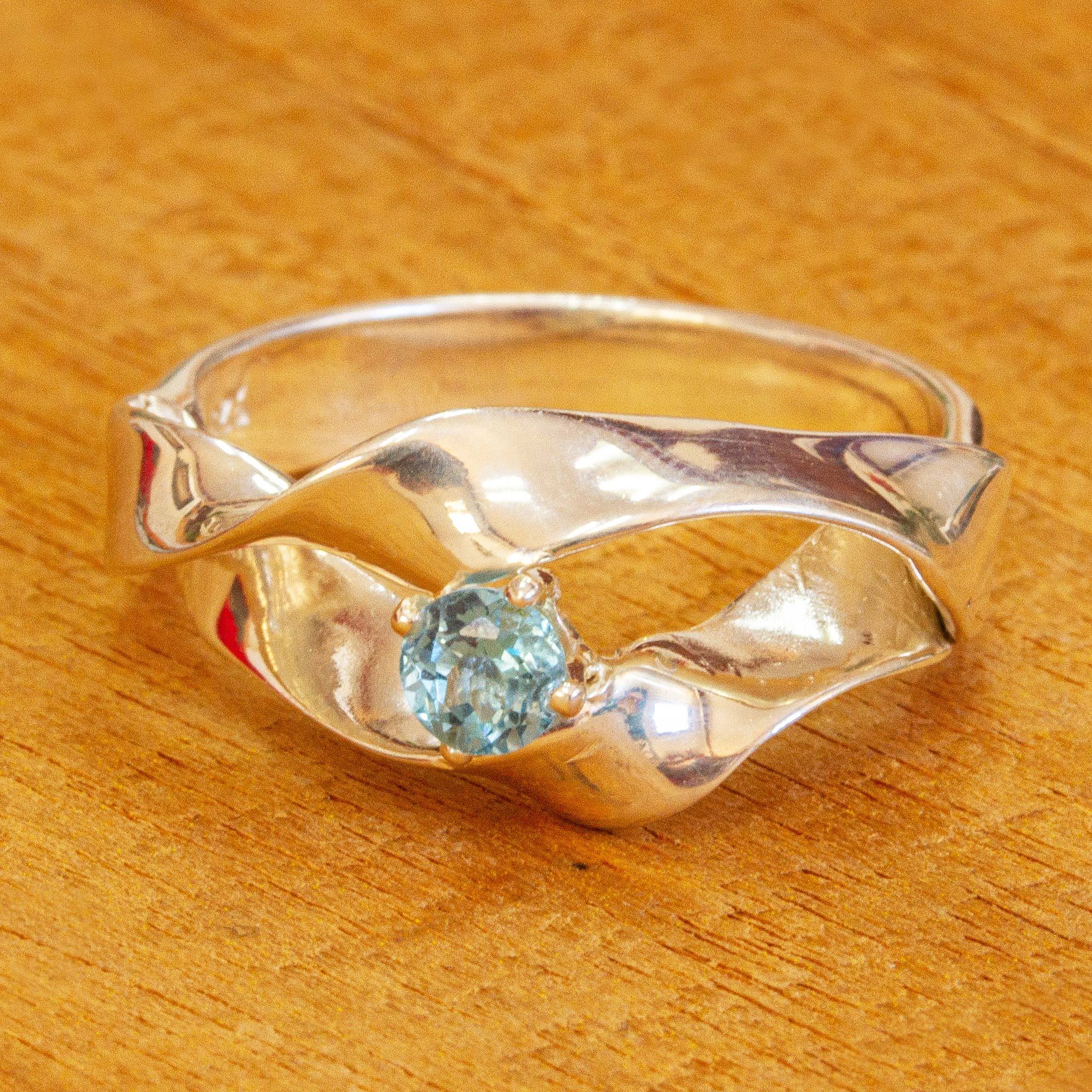 UNICEF Market | 925 Sterling Silver and Blue Topaz Ring from Mexico ...