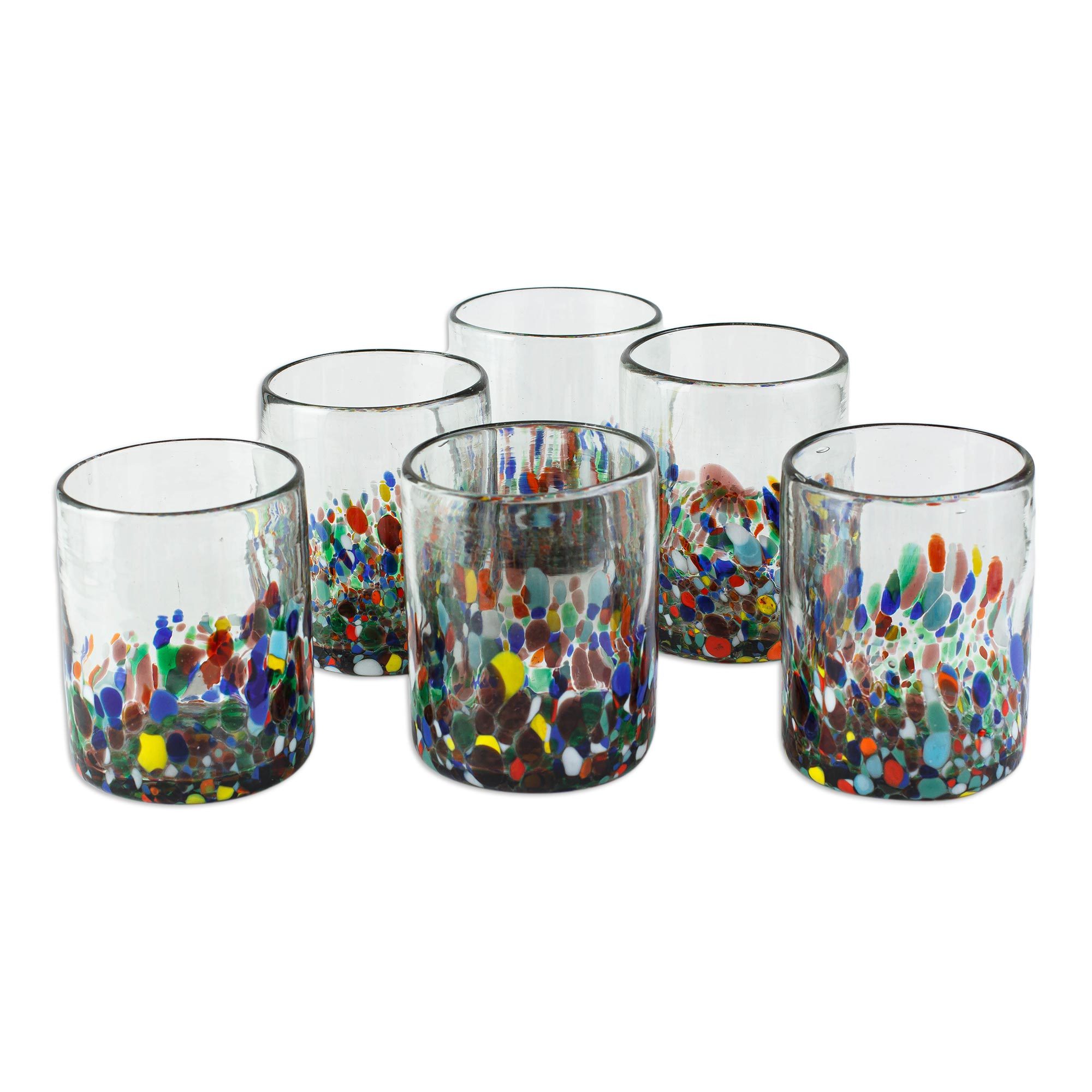 UNICEF Market | Recycled Multicolored Juice Glasses from Mexico (Set of ...