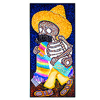 Day of the Dead Steel Skeleton Wall Art from Mexico - Traditional Bones ...