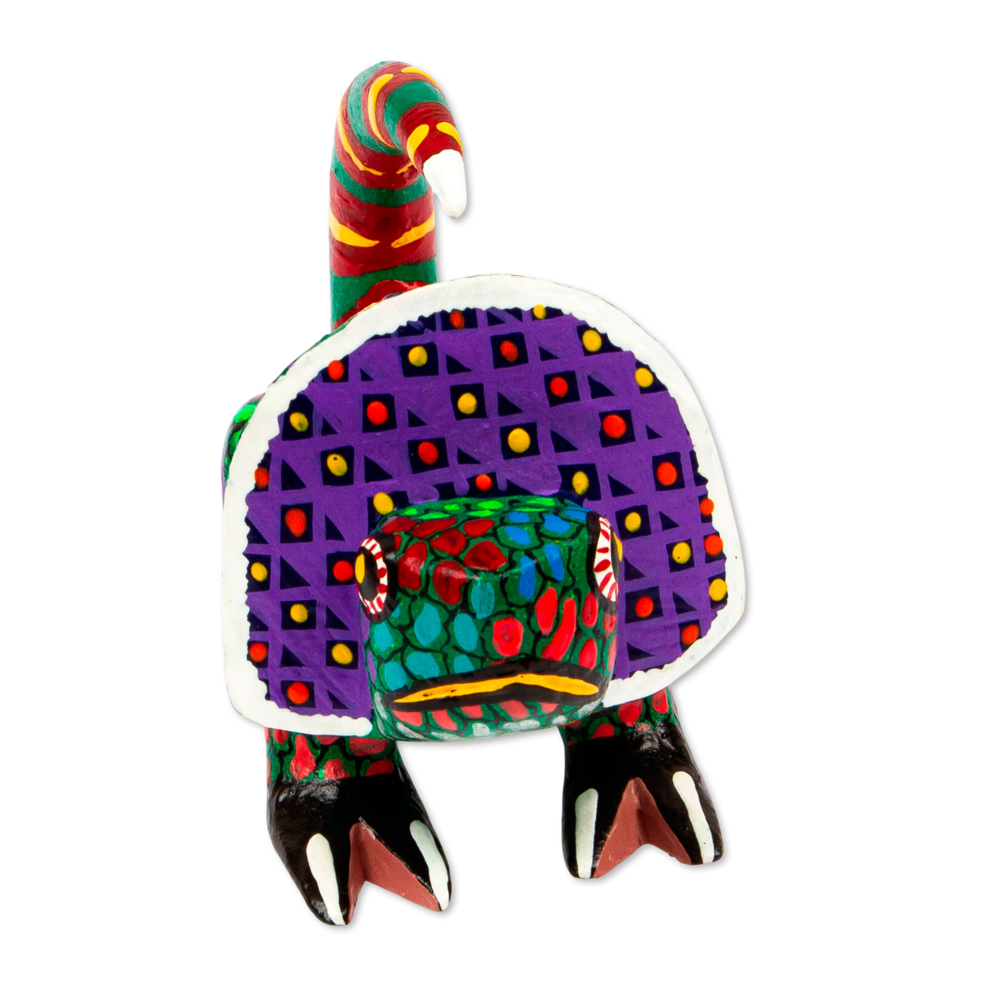 Hand-Painted Copal Wood Alebrije Chamelon Figurine - Change Colors | NOVICA