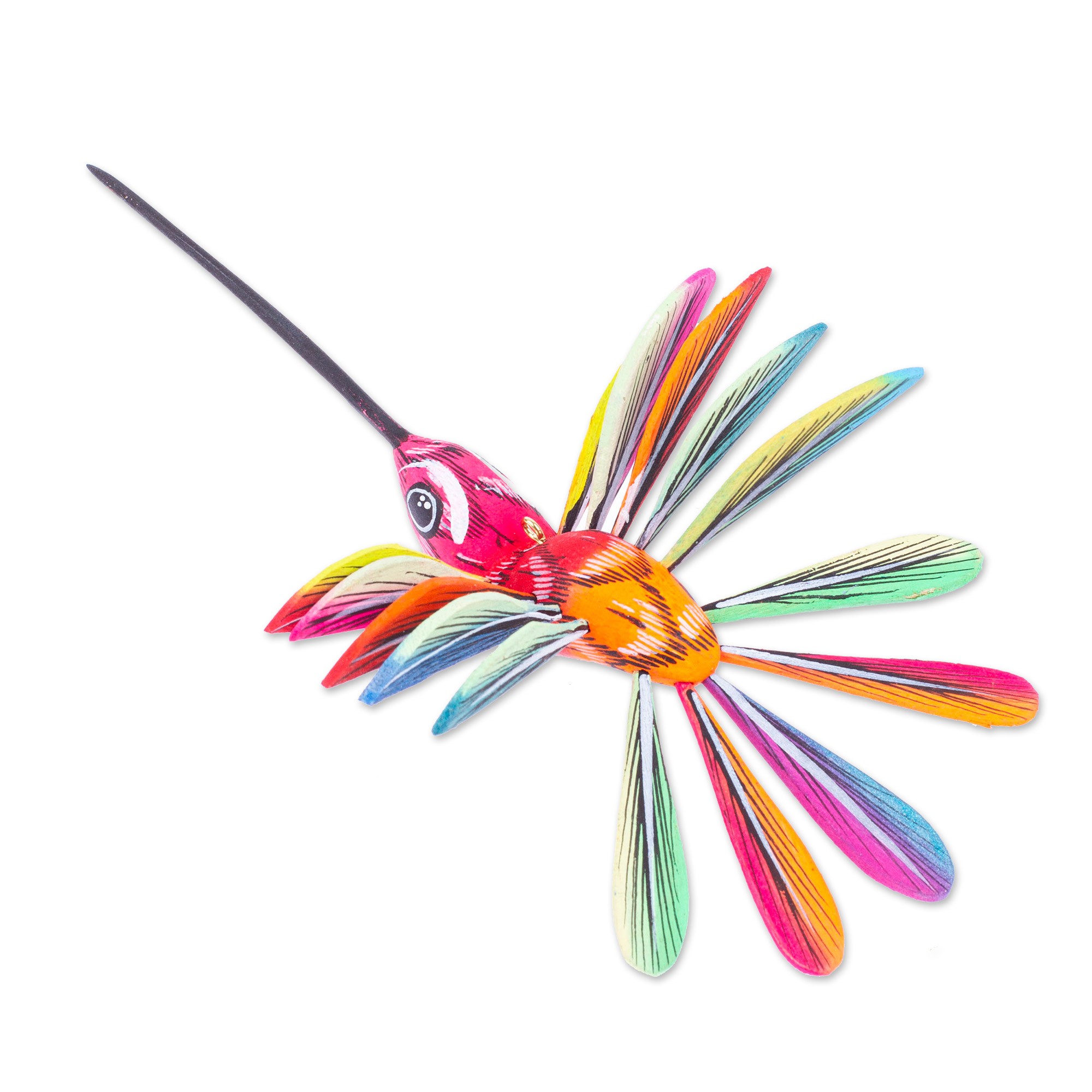 UNICEF Market | Hand-Painted Carnation Copal Wood Alebrije Bird ...