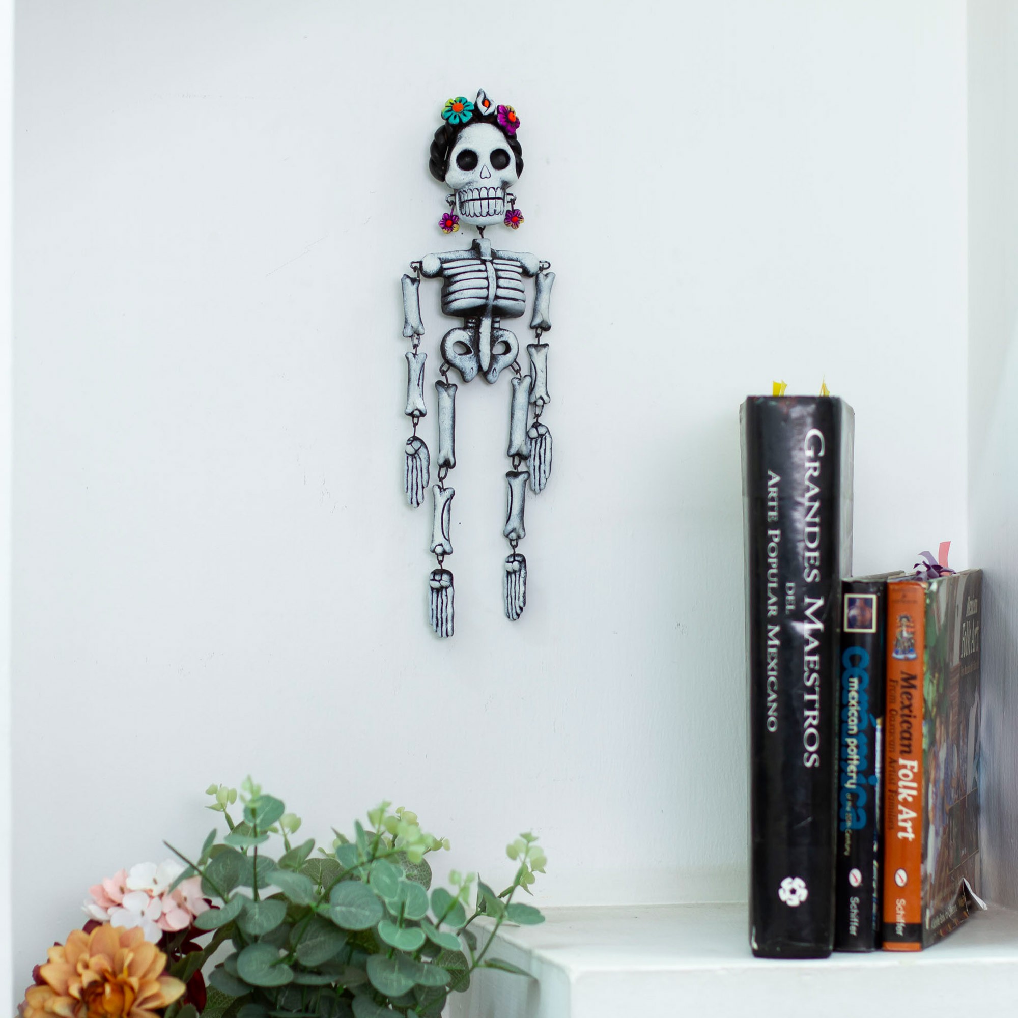 Hand-Painted Day of the Dead Frida Kahlo Ceramic Wall Art - Frida's ...