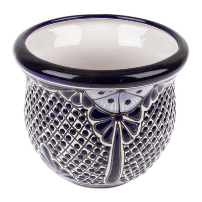 Classic Vase-Shaped Indigo Ceramic Flower Pot (Large) - Bewitched ...