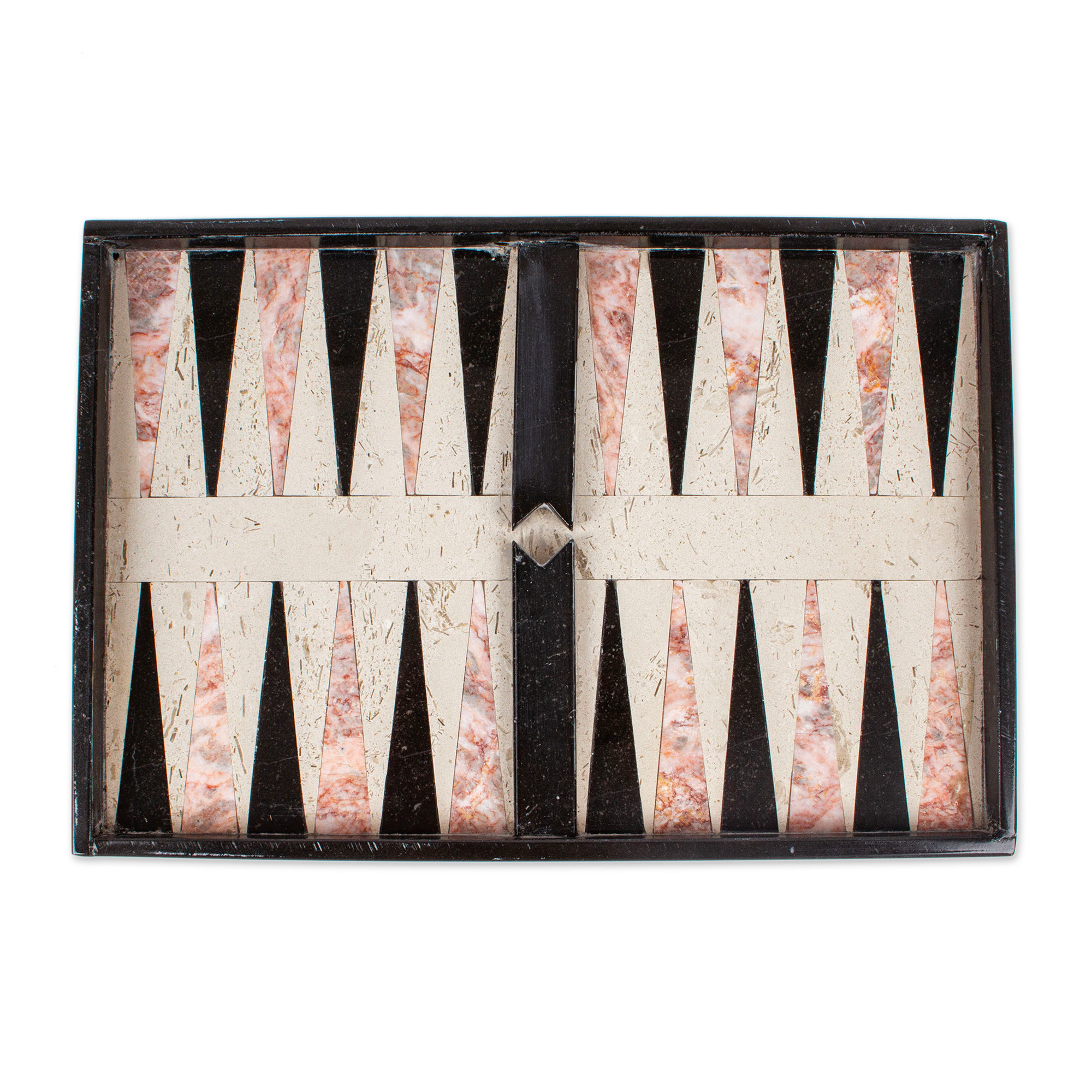 Hand Made Marble Backgammon Set from Mexico - Rustic Marble | NOVICA