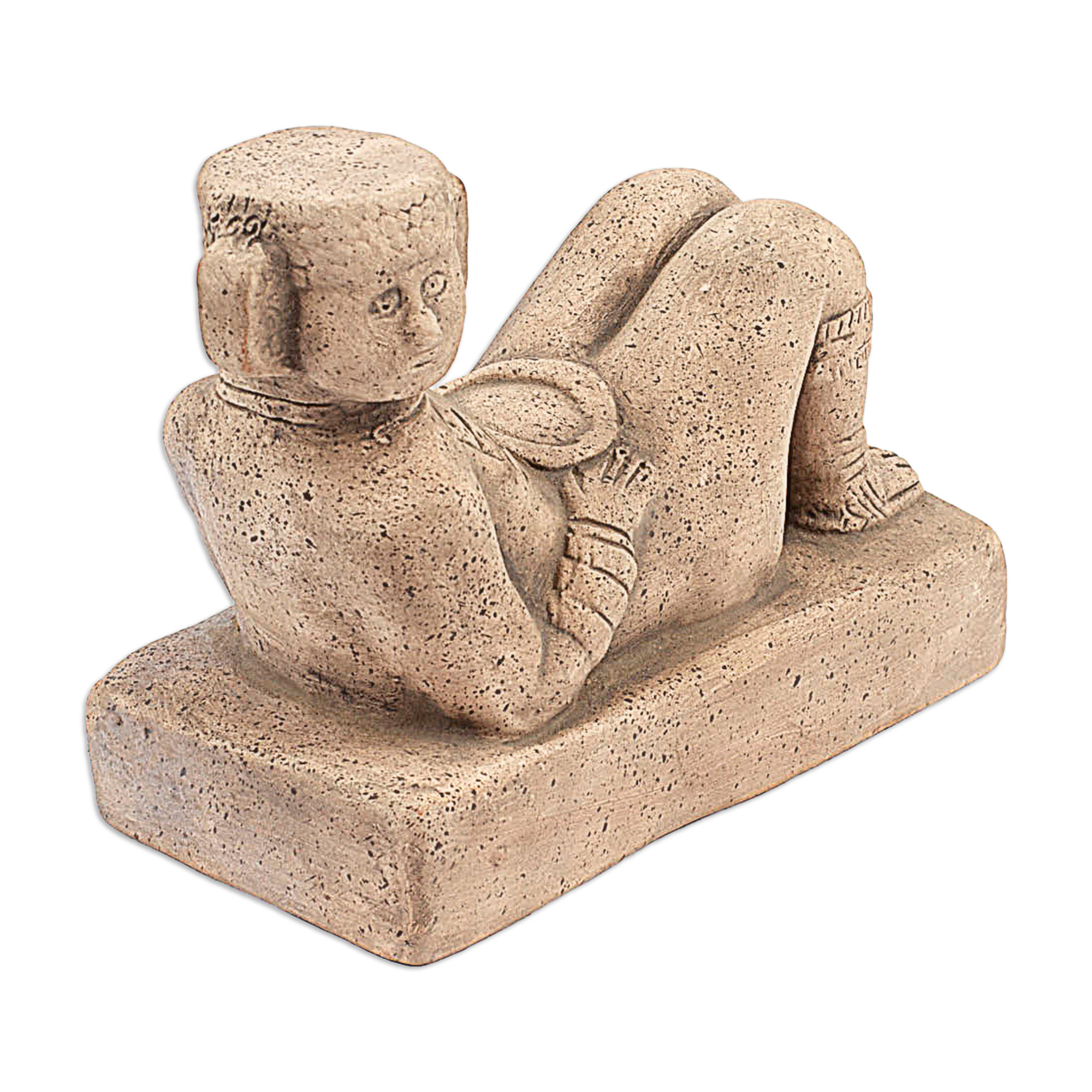 Toltec Maya Archaeological Ceramic Sculpture from Mexico - Chac Mool ...
