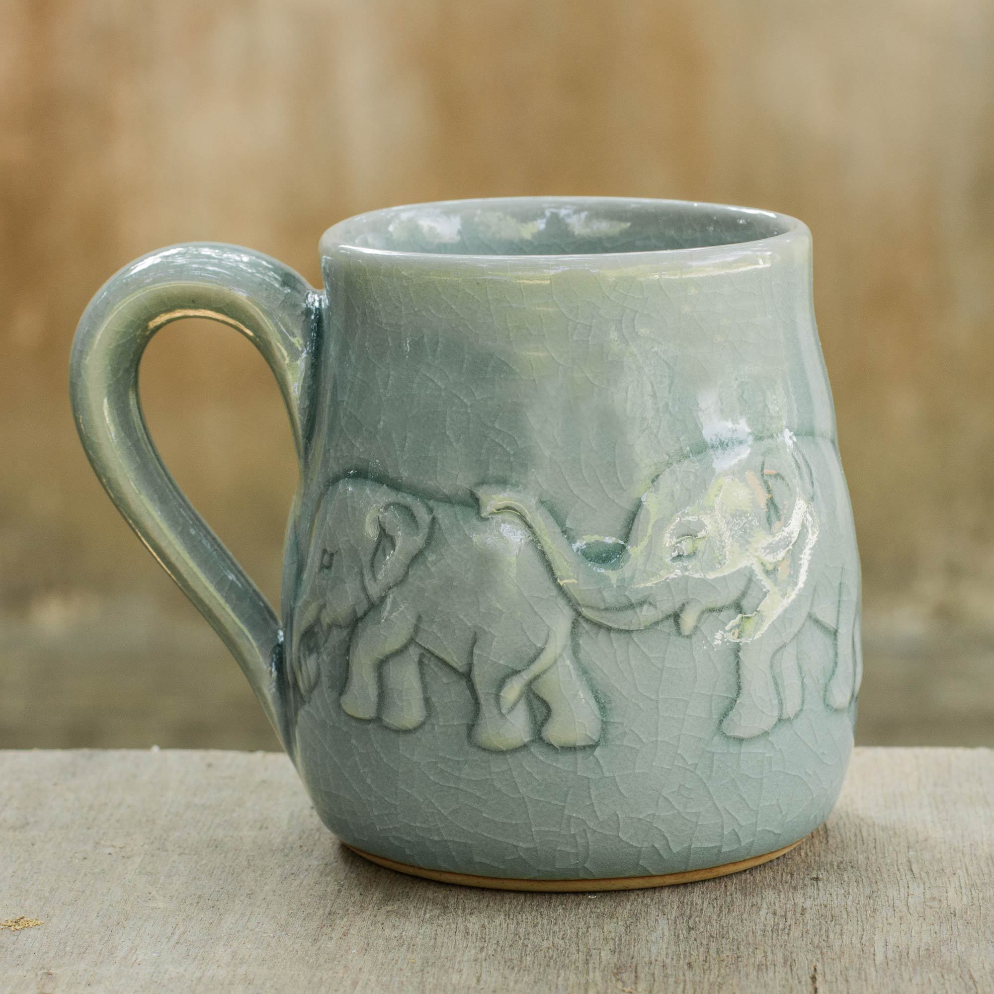 UNICEF Market | Ceramic Elephant Mug - Elephant Trail