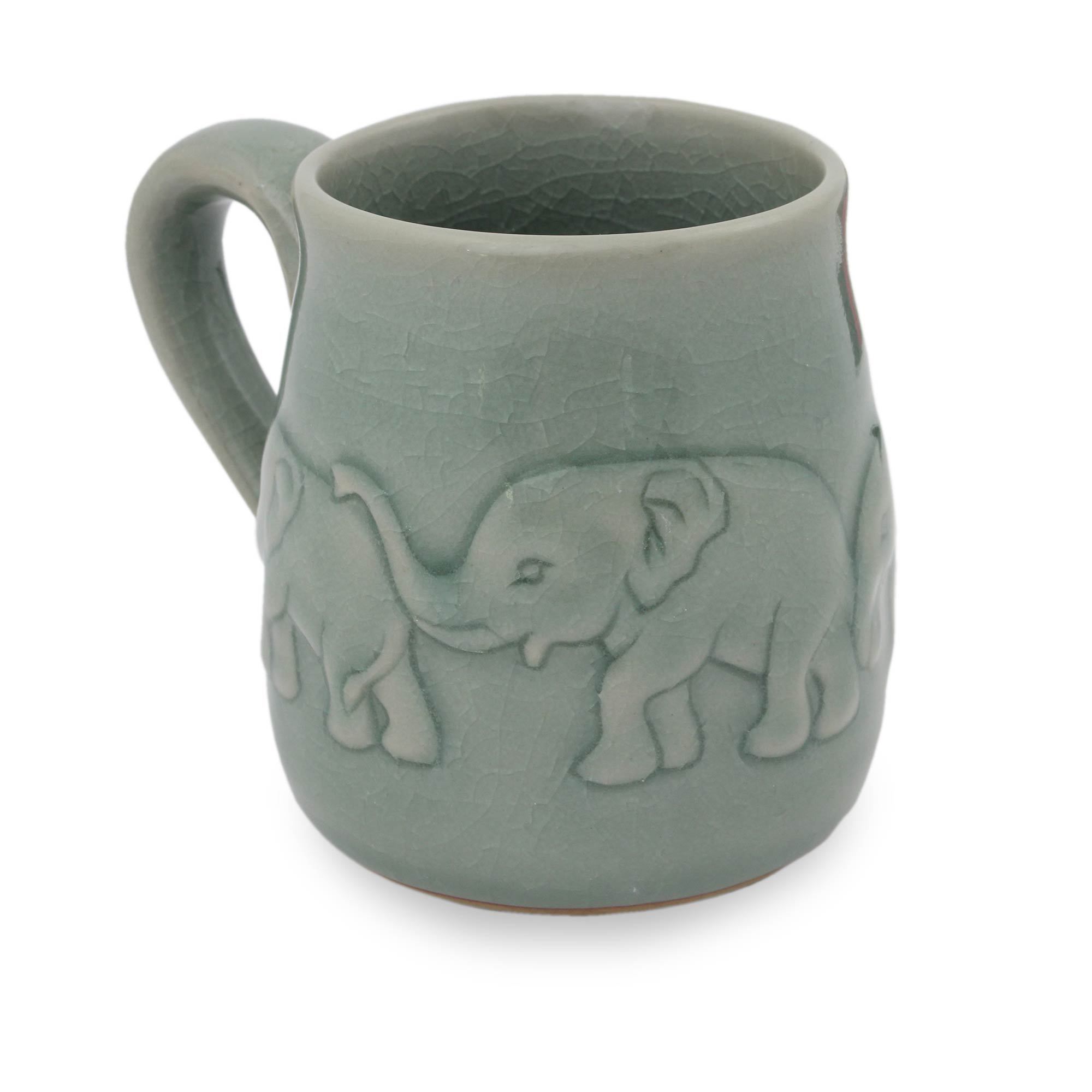 UNICEF Market | Ceramic Elephant Mug - Elephant Trail