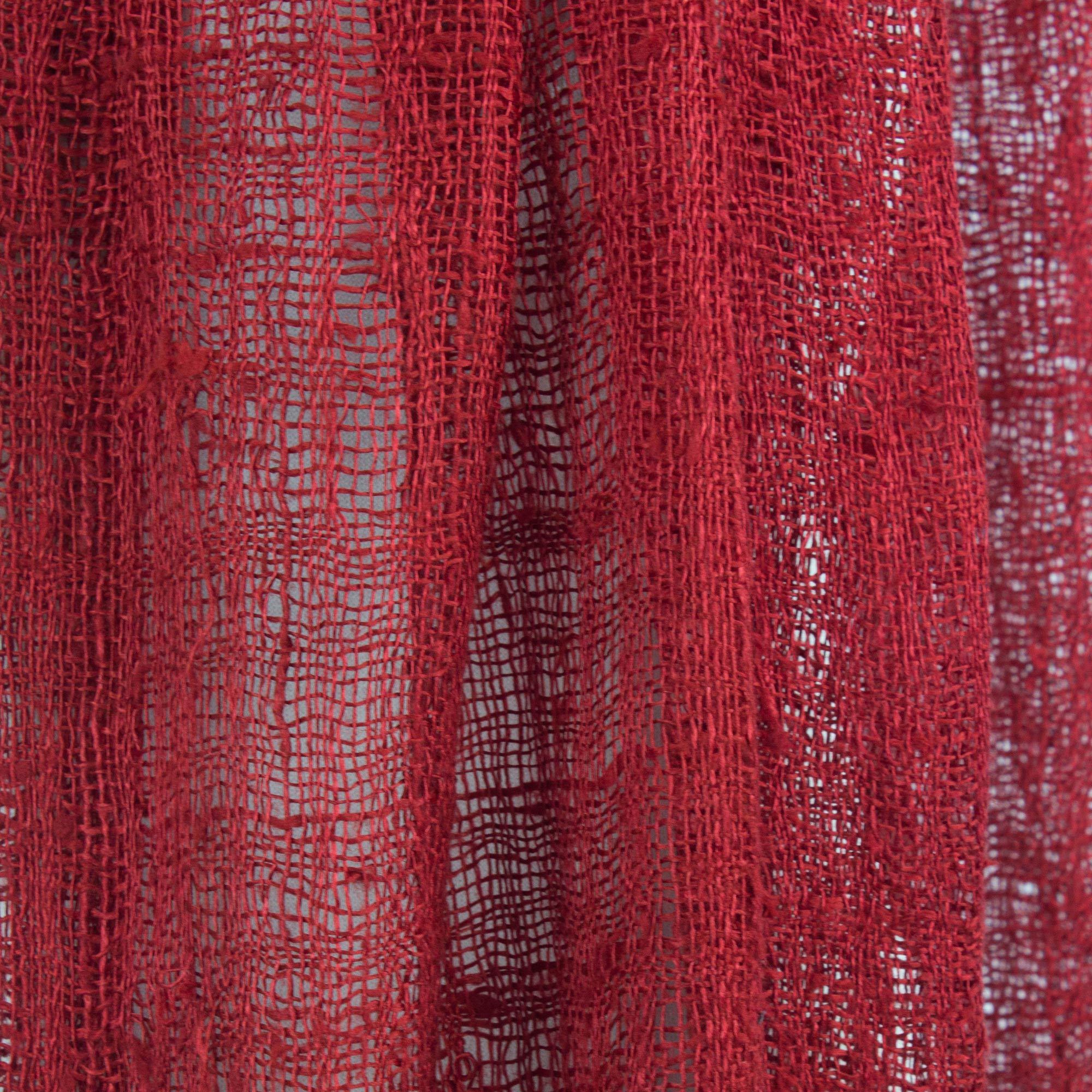 UNICEF Market | Coarse Textured Red Silk Scarf Handwoven in Thailand ...