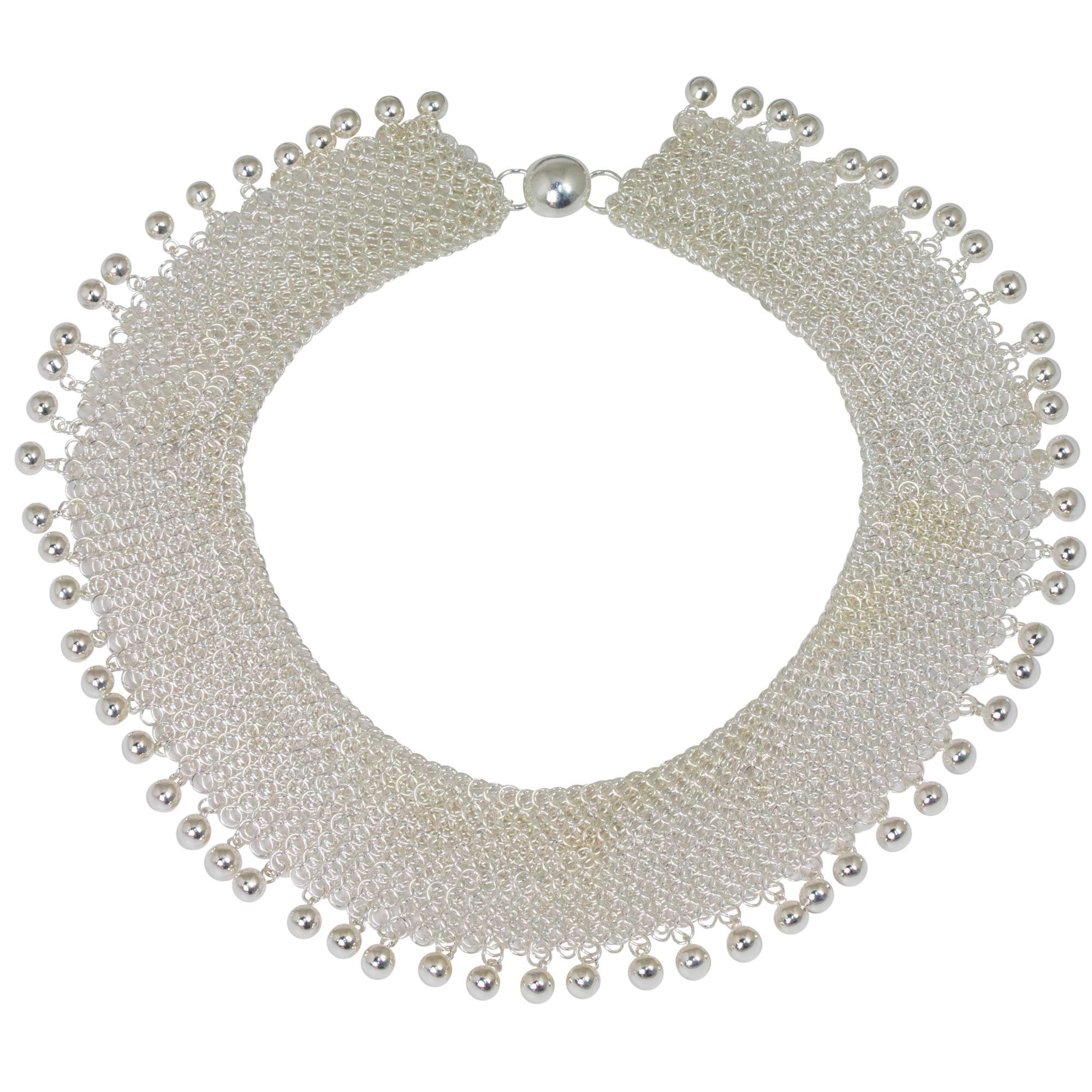 Thailand High Polish Sterling Silver Layered Collar Necklace - Elegant ...