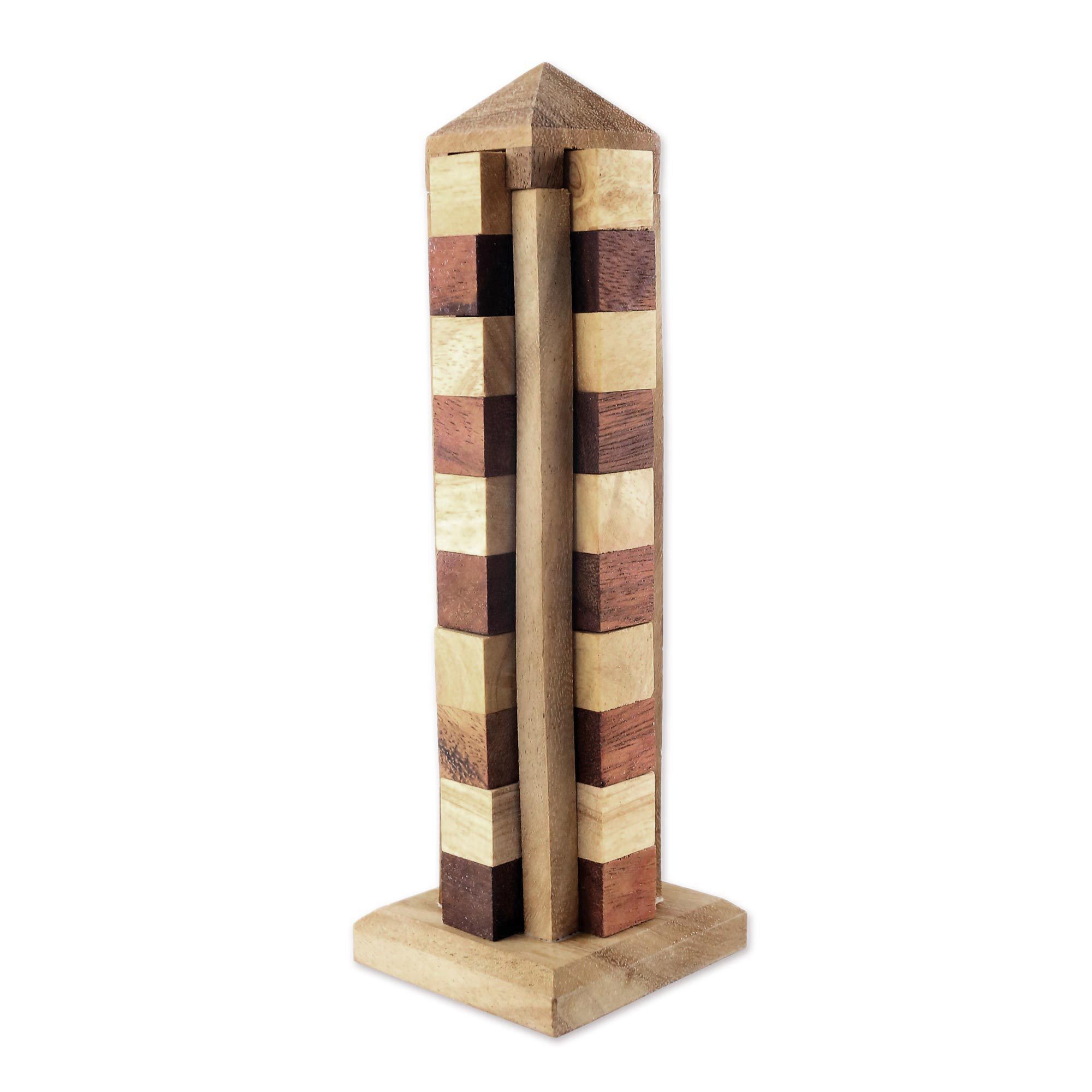 UNICEF Market | Hand Made Wood Tower Puzzle Game from Thailand ...