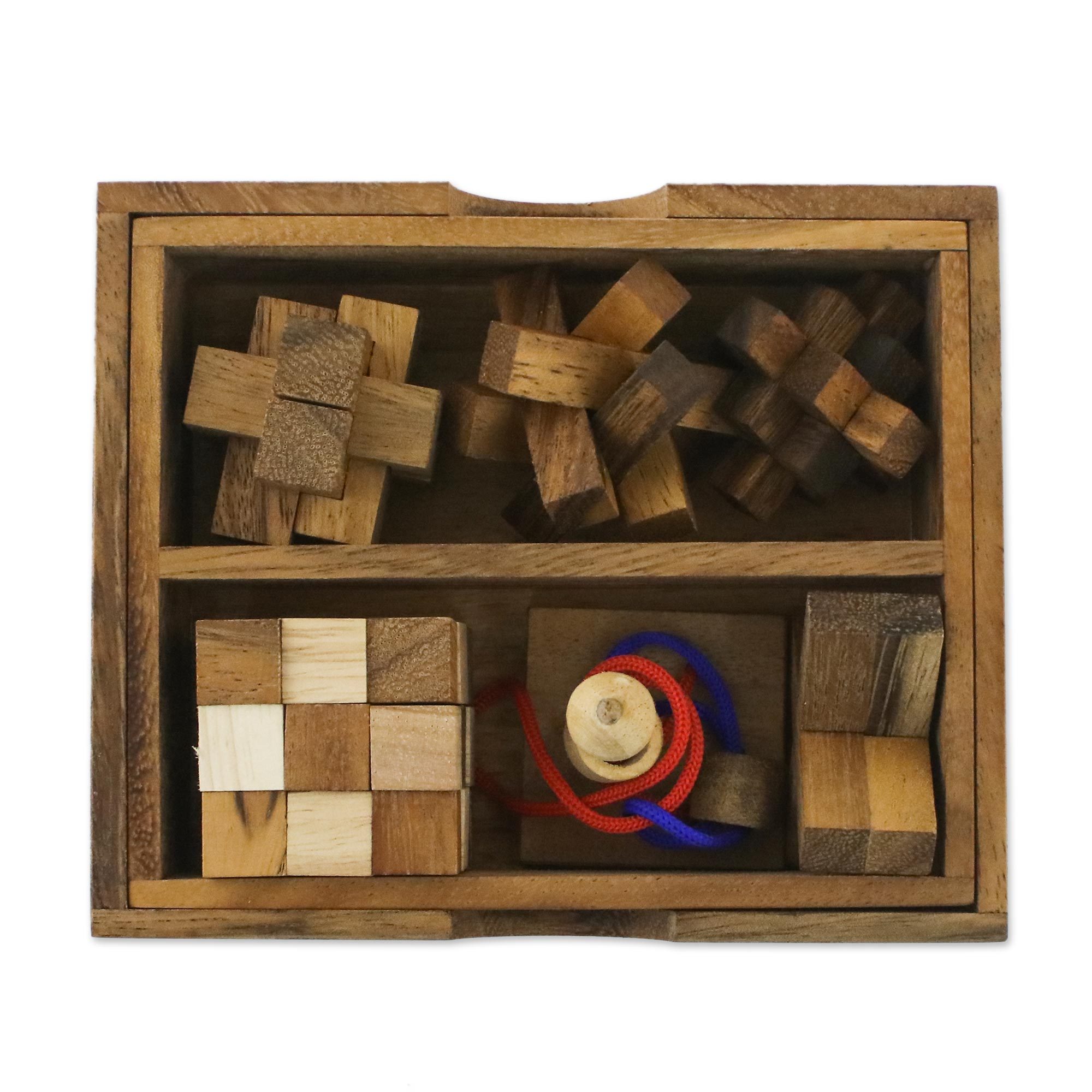 UNICEF Market | Handmade Set of Six Mini Wooden Puzzles from Thailand ...