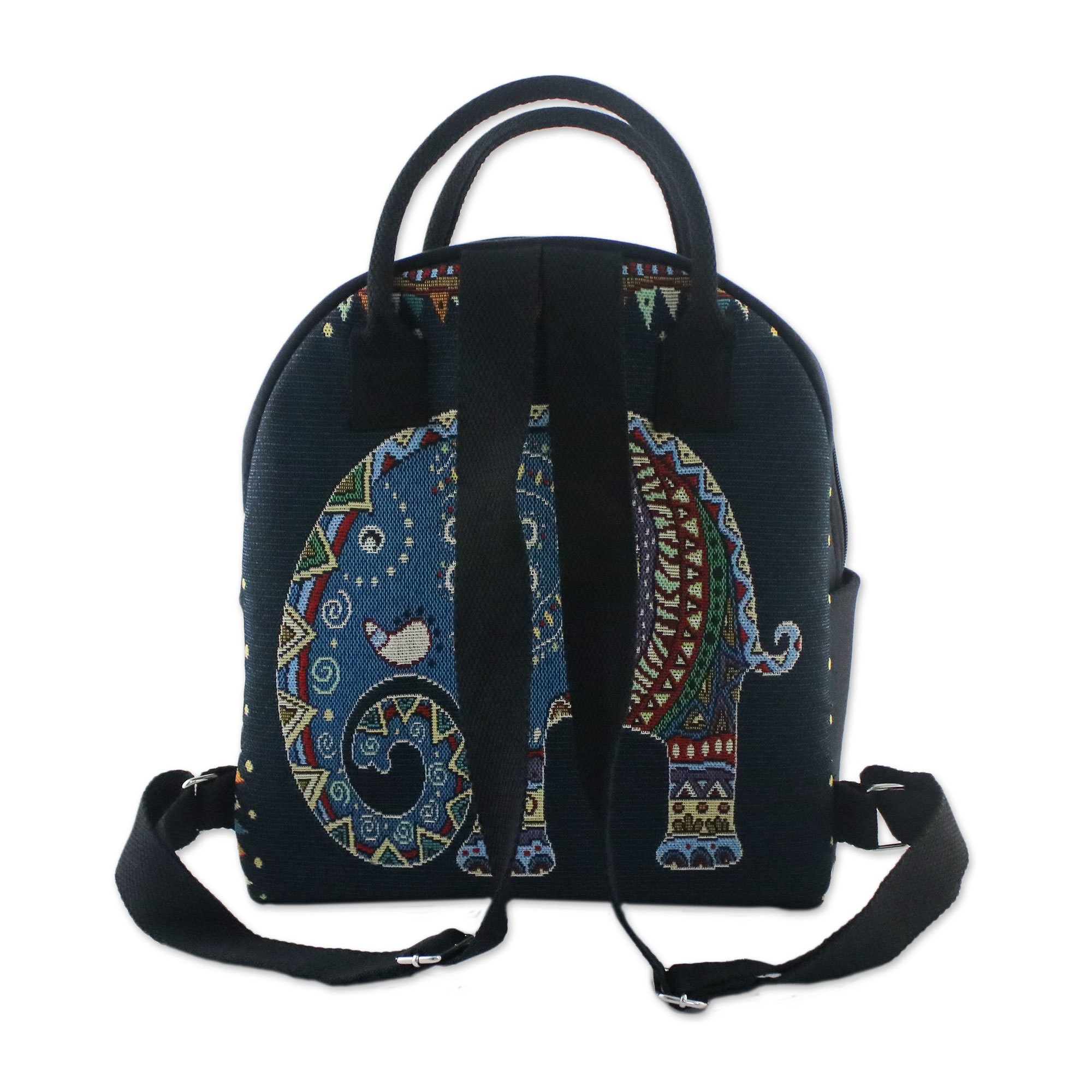 UNICEF Market | Multi-Colored Thai Elephant Cotton Backpack Handbag ...