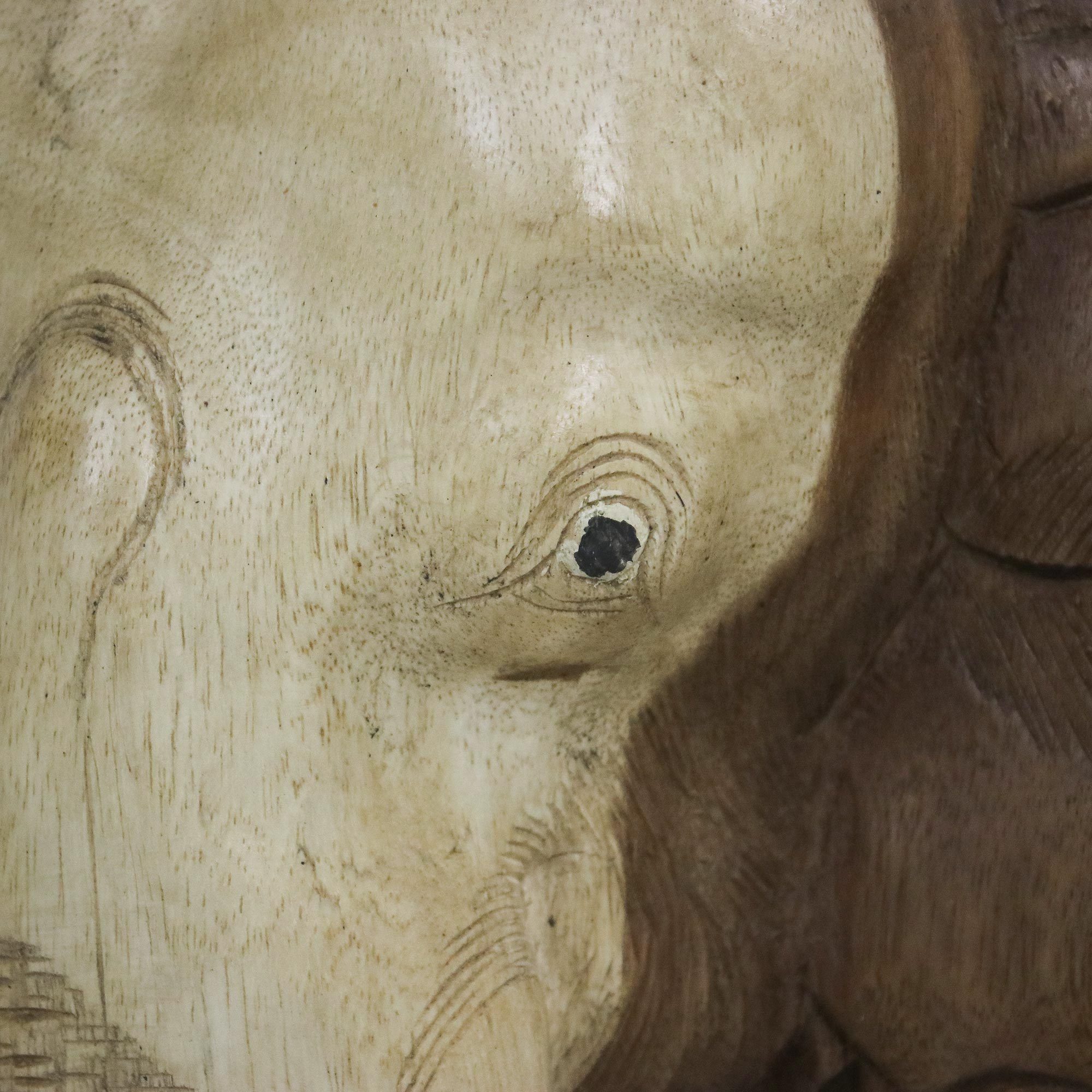 UNICEF Market | Natural Wood Elephant Stool from Thailand (15 Inch ...