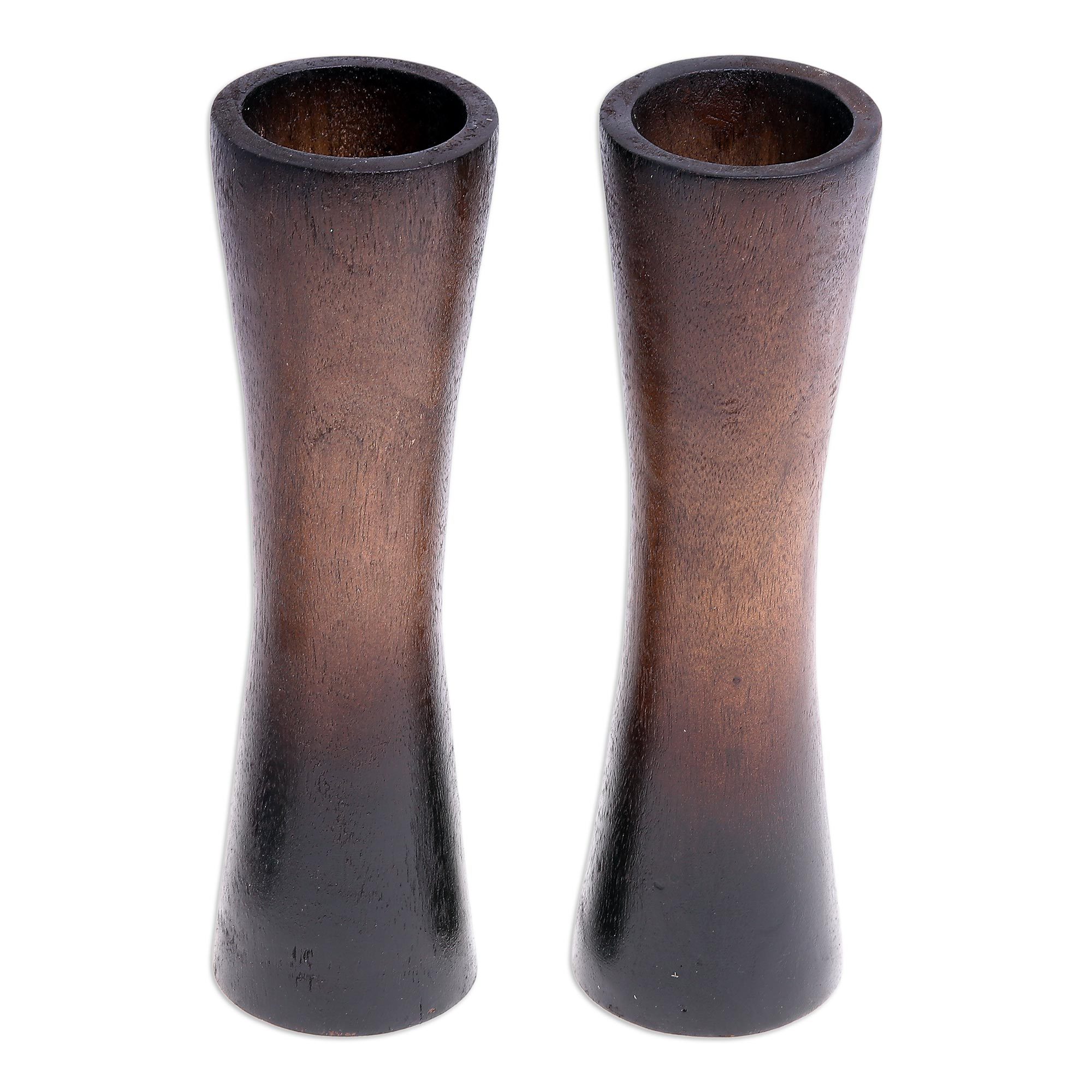 Decorative Mango Wood Vases from Thailand (Pair) - Above Ground in ...