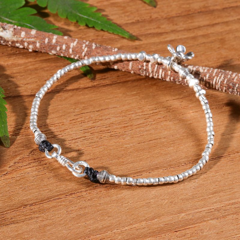 Spring-Themed Karen Silver Charm Bracelet Made in Thailand - Primaveral ...